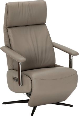 Livetastic Relaxsessel, Taupe, Textil, Leder, Echtleder, Rindleder, 73x116x84 cm, USB-C-Anschluss, USB-Anschluss, Relaxfunktion, Wohnzimmer, Sessel, Relaxsessel