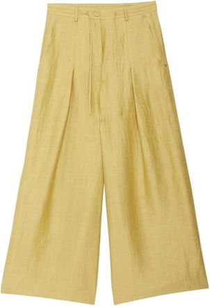 ottod'Ame Femme, Pantalons, Jaune, Taille: 38 FR Wide Pantalons
