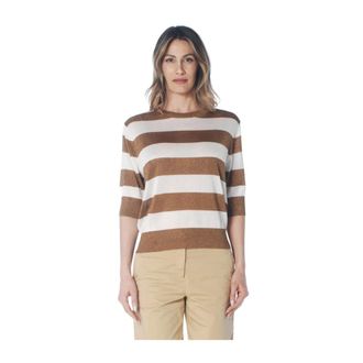 KANGRA Femme, Pulls, Multicolore, Taille: 40 FR Maglia girocollo rigata in lurex