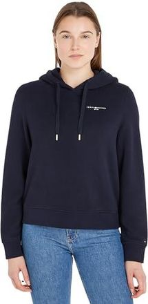 Tommy Hilfiger 1985 RLX Mini Corp Logo Hoodie WW0WW40274 Sweat à Capuche à Enfiler, Bleu (Desert Sky), L Femme
