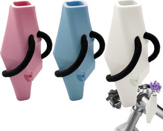 Generic Motorrad-Vasen-Charm, Motorrad-Blumenvase f&uuml;r Lenker, Motorradzubeh&ouml;r, abnehmbarer Motorrad-Vasen-Charm, Silikon, geometrisches Design