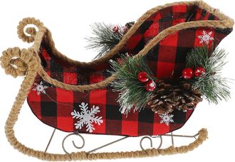 Cabilock Weihnachtsschlitten Dekoration Klein Metall Tisch Schlittendekor f&uuml;r B&uuml;ro Zuhause Festtagsdeko