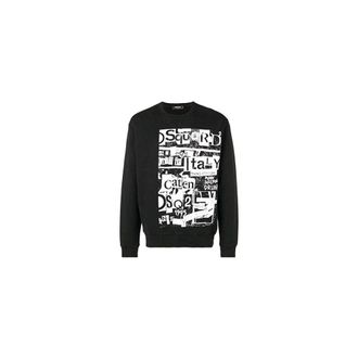 Dsquared2 SweaT-shirt imprim&eacute; - Homme - Sweatshirts et sweats &agrave; capuche - Noir - Taille: XL