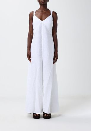 120% Lino Kleid Damen Farbe Wei&szlig;