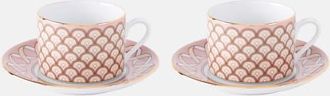 La DoubleJ Set Impero aus zwei Teetassen und Untertassen