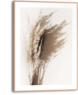 Reinders Gerahmtes Bild, Sonniges Gras, Wohnzimmer, Bilder, Wanddeko, Room Decor, MDF, Beige, 40x30cm