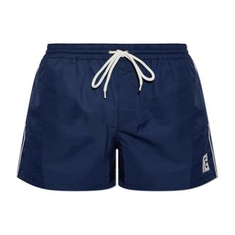 Balmain PB Bestickte Badeshorts - - Swimwear - Herren - Blau - 2XL
