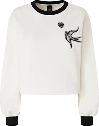 Pinko Sweatshirt mit Rundhalsausschnitt - Weiß