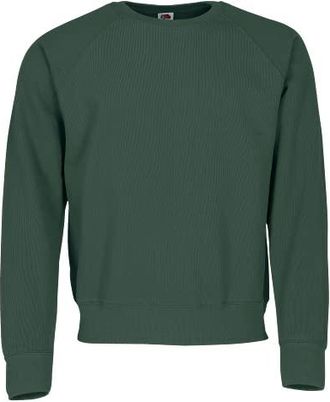Fruit Of The Loom Sweat-shirt raglan pour homme, vert bouteille, M