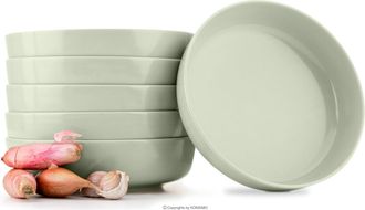 Konsimo Konsimo. Elegant Suppenteller Set 6er - Schale aus Keramik - Pastateller und Tiefteller f&uuml;r 6 Personen - VICTO Salatteller Mikrowellengeeignet - 18,5 