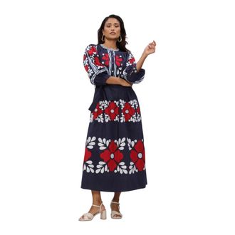Antik Batik OXO Dress - - Dresses - Damen - Blau - XS