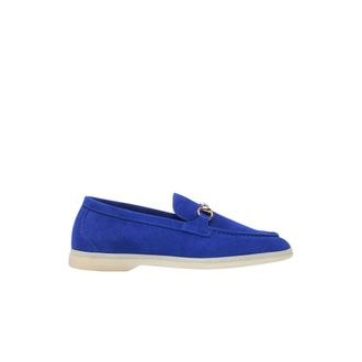 Scarosso Lilia Electric Blue Suede Loafers - - Shoes - Damen - Blau - 35 EU