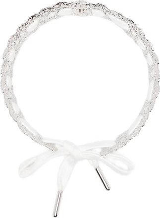 Shushu/Tong X Yvmin Bow-detail Lace-trim Necklace