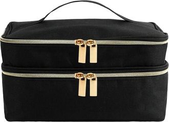 Generic 1 St&uuml;ck doppellagige N&auml;hwerkzeug-Aufbewahrungstasche, eine tragbare Zubeh&ouml;rtasche for den Au&szlig;enbereich(Black)