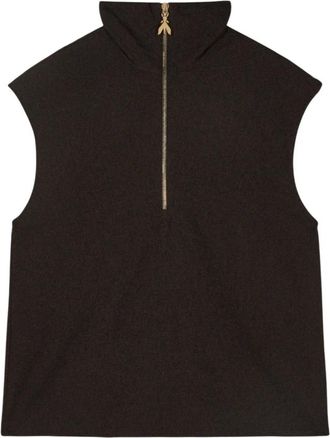 Patrizia Pepe Strukturierte Boucl&eacute;-Weste - - Knitwear - Damen - Braun - M