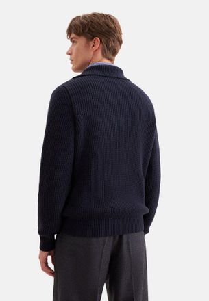 Seidensticker Strickpullover Schwarze Rose Troyer Uni
