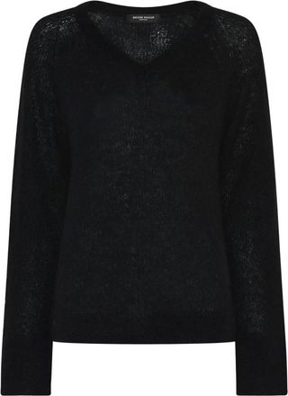 Bruuns Bazaar Femme, Pulls, Noir, Taille: 44 FR FluffyBBAmera Knit