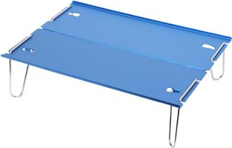 PartyKindom Faltbarer Campingtisch aus Aluminium Kompakt und Tragbar Stabiler Klapptisch für Outdoor Strand Picknick und Grillen Leicht zu Montieren für Camping u