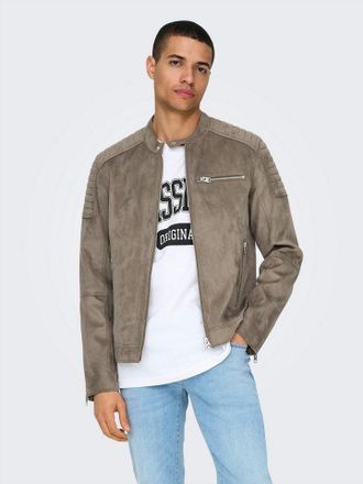 Only & Sons Lederimitatjacke ONSGUS FAUX SUEDE RACER JACKET OTW NOOS