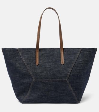 Brunello Cucinelli Sac Duo Large en jean