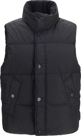 Stone Island Crinkle Reps Padded Vest - Black