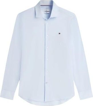 Tommy Hilfiger Chemise droite col classique en coton m&eacute;lang&eacute;