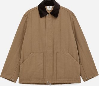 Arket Gesteppte Canvasjacke -Beige