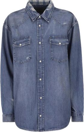 Polo Ralph Lauren Femme, Blouses et Chemises, Bleu, Taille: 38 FR Western Denim Shirt