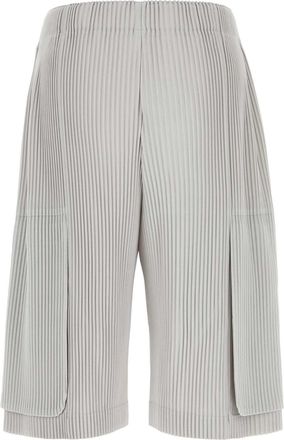 Homme Pliss&eacute; Issey Miyake Colors Bermuda Shorts - Gray