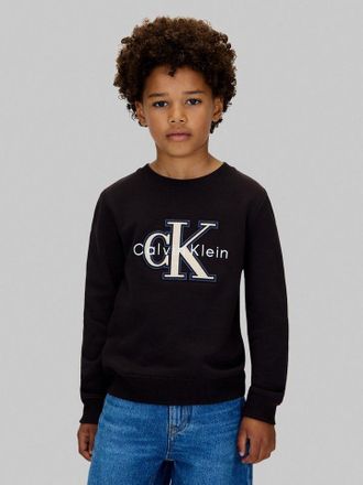 Calvin Klein Jeans Sweatshirt FESTIVE MONO SWEATSHIRT f&uuml;r Kinder bis 16 Jahre, Applikation