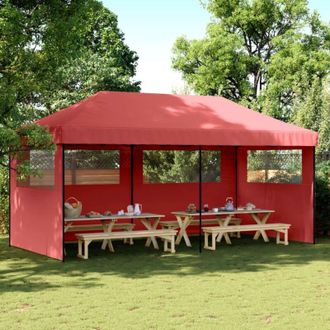 vidaXL Vidaxl - Tente de r&eacute;ception pliable escamotable avec 3 parois lat&eacute;rales