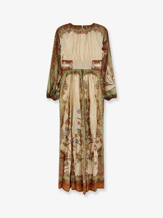 Zimmermann Womens Dress Indra Cotton And Silk Beige