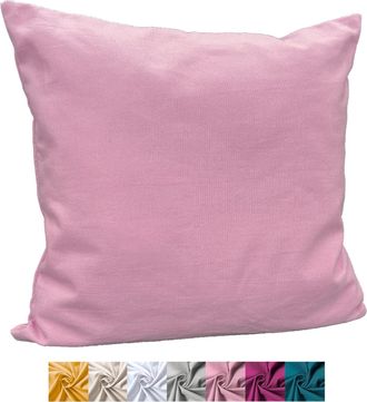 Heimtexland Deko Kissenhülle Baumwolle Kissen Bezug Natur Dekokissen Typ849 Rosé 40x40 cm