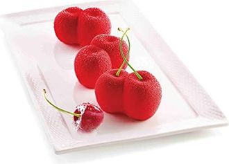 Silikomart Silikomart 199648 3D-Backform Kirsche - 6er Form, 29,5 x 17,0 x 8,0 cm, Grau