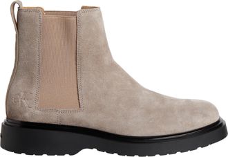 Calvin Klein Herren Chelsea Boots Combat aus Wildleder, Mehrfarbig (Moon Rock), 43