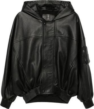 Balenciaga Hooded Leather Jacket