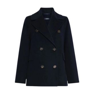Max Mara Double-Breasted Coats - - Coats - Damen - Blau - XS