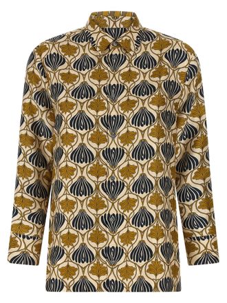 Max Mara Reversible Silk Twill Shirt - Gold