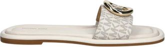 Michael Kors Femme, Chaussures, Beige, Taille: 40 EU Tongs Logo Milan