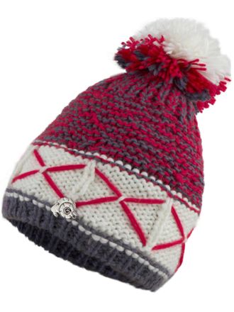 Guggen Mountain Mütze Mütze K013 Wintermütze mit Bommel und leichtem Fleecefutter