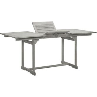 vidaXL Vidaxl - Table &agrave; d&icirc;ner de jardin (120-170)x80x75 cm Bois dacacia massif