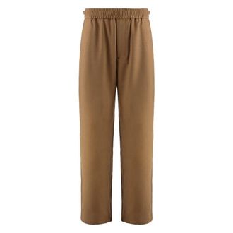 Ami Elastische Hose aus Woll-Twill - - Trousers - Herren - Braun - S