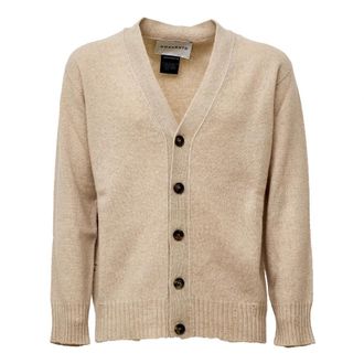Amaranto V-Ausschnitt Cardigan - - Knitwear - Herren - Beige - L