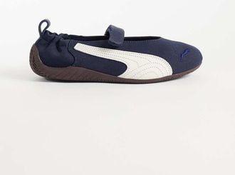 Puma Speedcat Fleur Ballerinas aus blauem Nylon-Marineblau