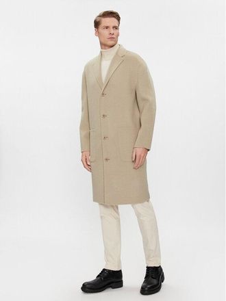 Calvin Klein Wollmantel K10K111601 Beige Regular Fit