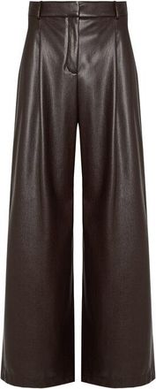 HUGO BOSS Hose aus Kunstleder Tiana4-M 50564757 Braun Regular Fit