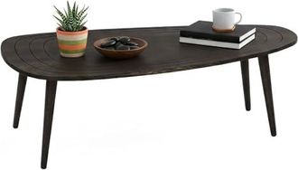 Dmora Wohnzimmertisch Beid, Niedriger Wohnzimmertisch, Kaffeeregal, Couchtisch f&uuml;r Sofa, 115x50h38 cm, Anthrazit