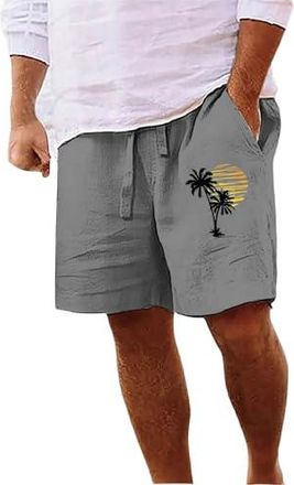 Generic Short de sport pour homme avec poches - S&eacute;chage rapide - Taille haute - R&eacute;glable, gris, 3XL
