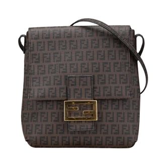 Fendi Pre-owned Stilvolle Umh&auml;ngetasche mit gemustertem Design und &auml;u&szlig;erer Verzierung - - Pre-owned - Damen - Braun - ONE SIZE