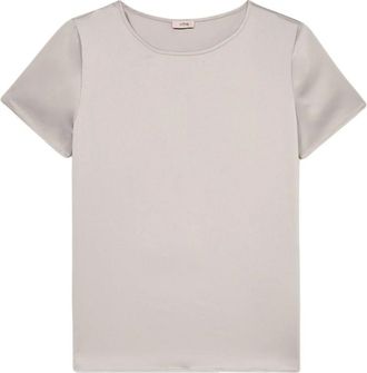 Oltre Femme, Tops, Beige, Taille: 38 FR T-shirt bicolore